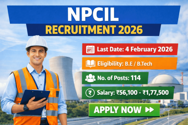 NPCIL Recruitment 2026: Apply Online for 114 Posts